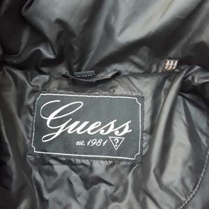 Guess | Jackets & Coats | Guess Black Down Puffer Short Winter Coat ...